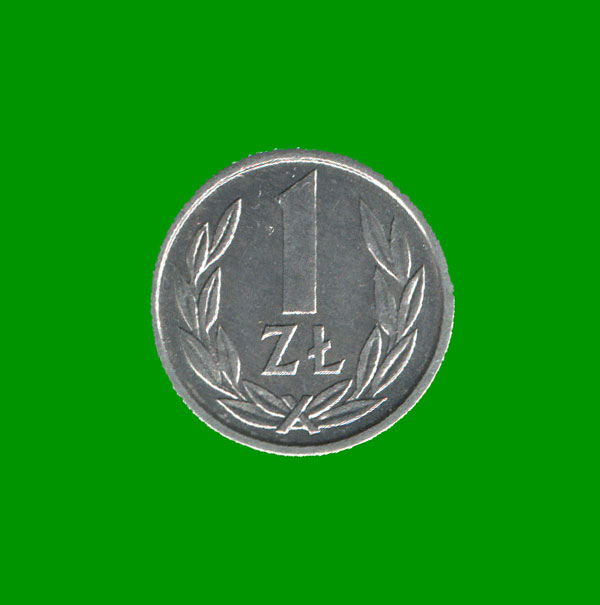 MONEDA DE POLONIA 1 ZLOTY, AÑO 1990, ESTADO NUEVA.- – Billetes Colección