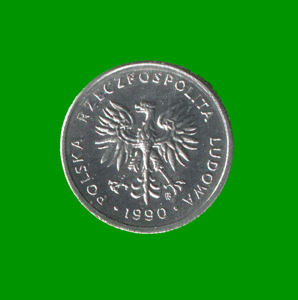 MONEDA DE POLONIA 2 ZLOTY, AÑO 1990, ESTADO NUEVA.- – Billetes Colección