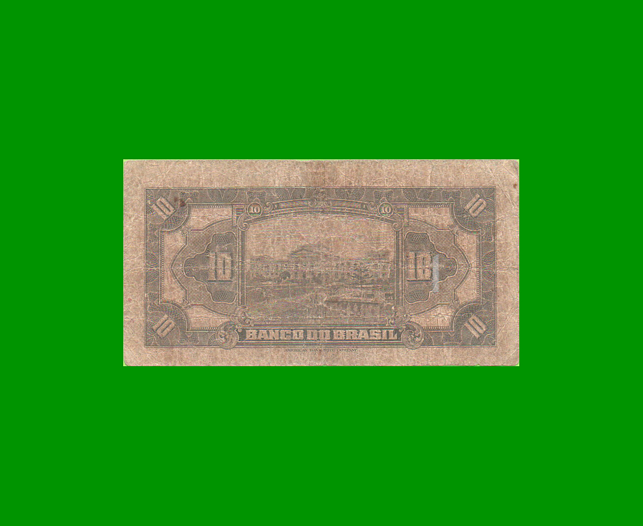 BILLETE DE BRASIL 10 MIL RIES, PICK 115, AÑO 1923, ESTADO BUENO ...